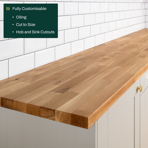 Deluxe Rustic Oak Worktop |Customizable| House of Worktops